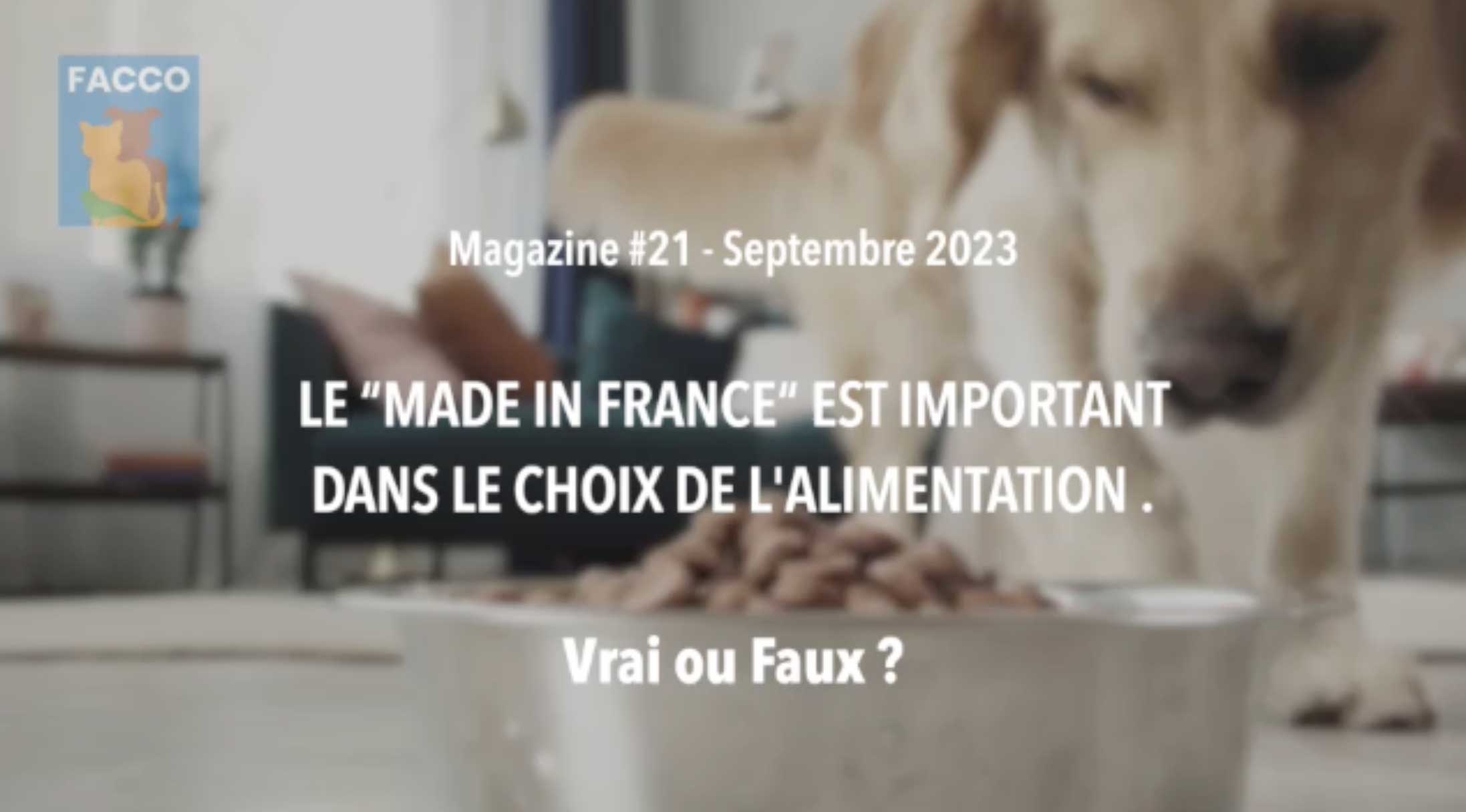 Le “Made in France“ est important dans le choix de l’alimentation. - Facco